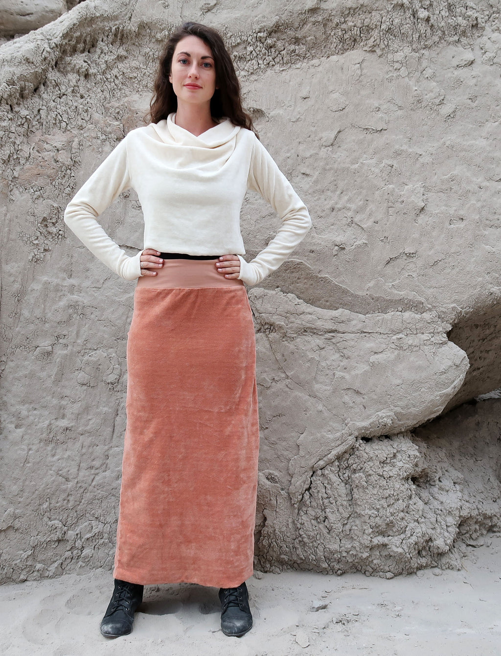 Pencil Long VELOUR Skirt – Gaia Conceptions